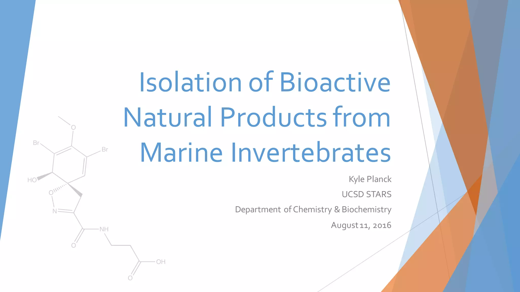 Isolation of Bioactive Natural Products from Marine Invertebrates | PDF