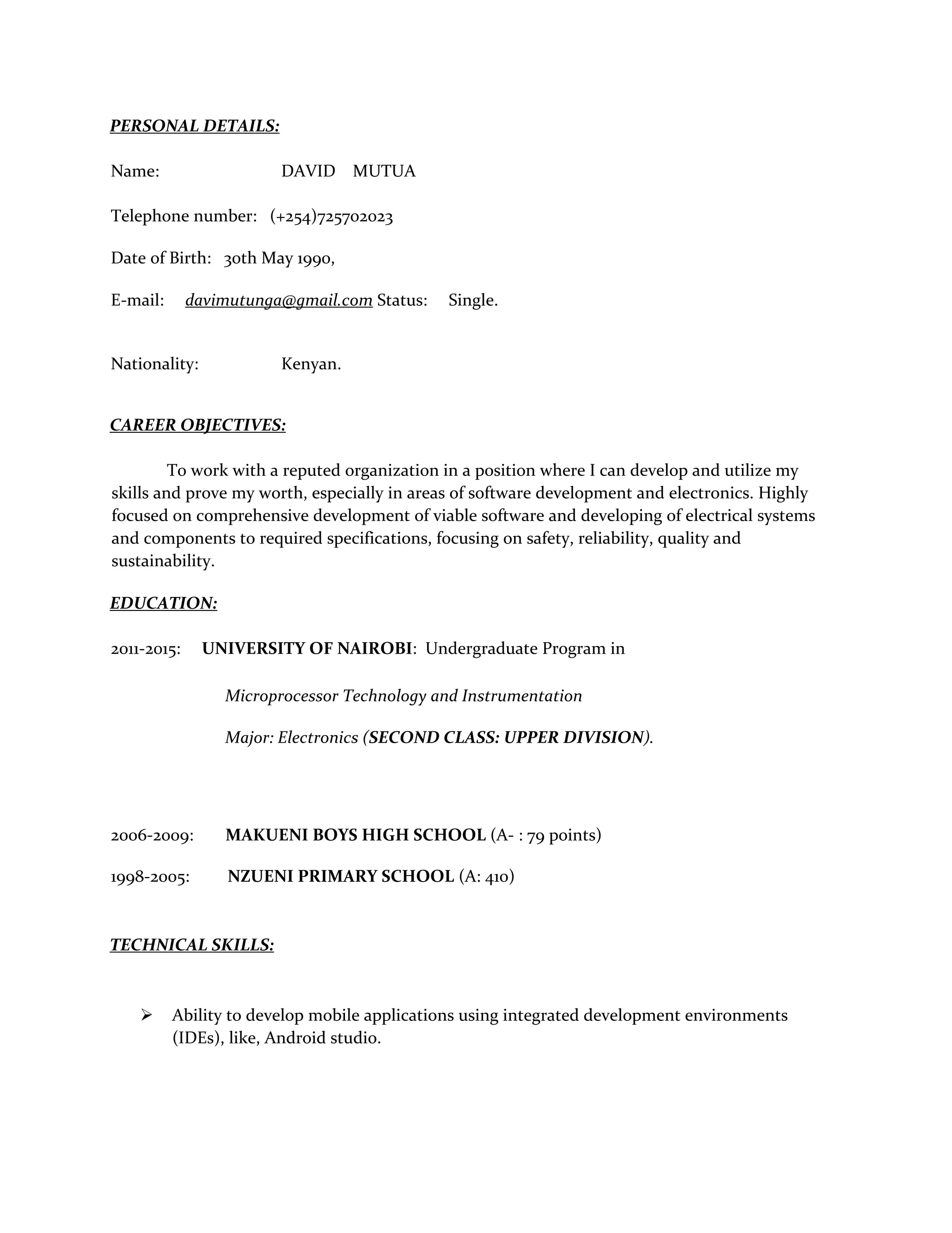 david cv_222 | PDF
