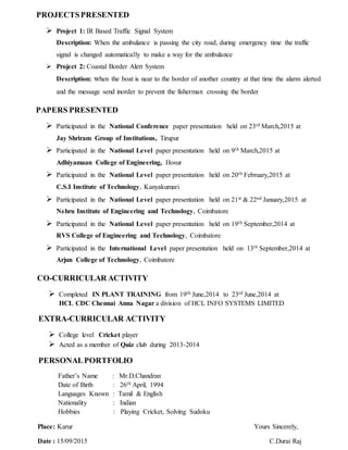 DURAI TCS -online | DOCX