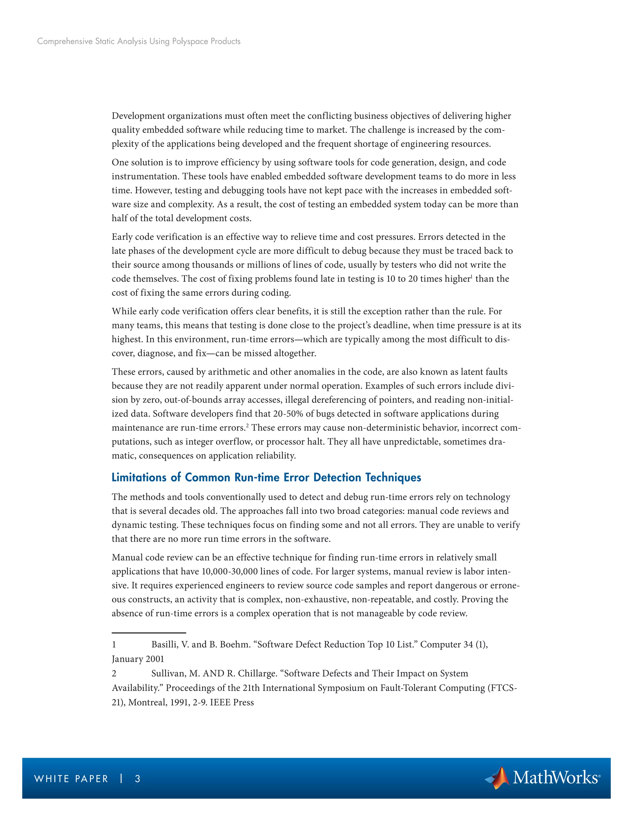 Embedded software static analysis_Polyspace-WhitePaper_final | PDF