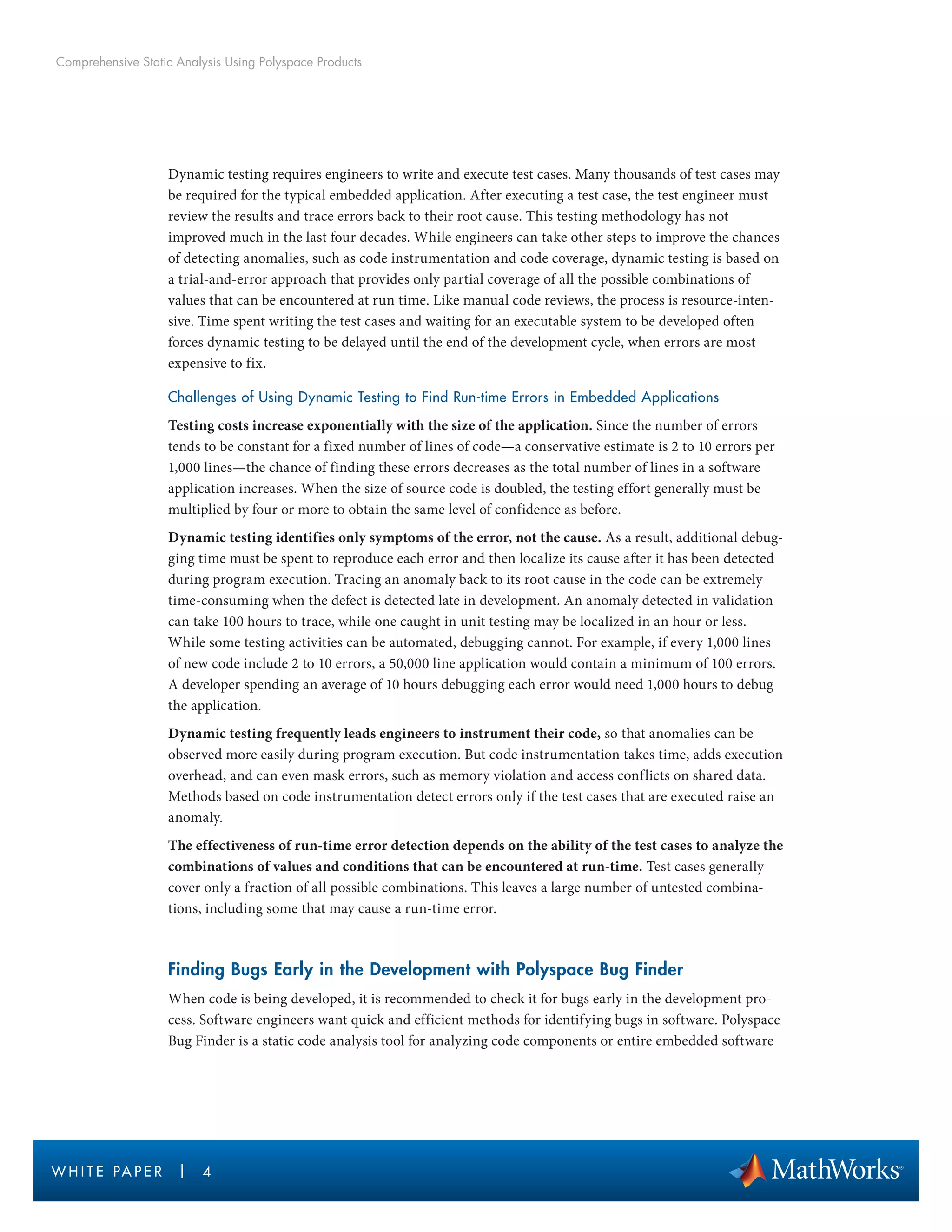 Embedded software static analysis_Polyspace-WhitePaper_final | PDF