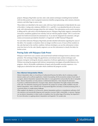 Embedded software static analysis_Polyspace-WhitePaper_final | PDF