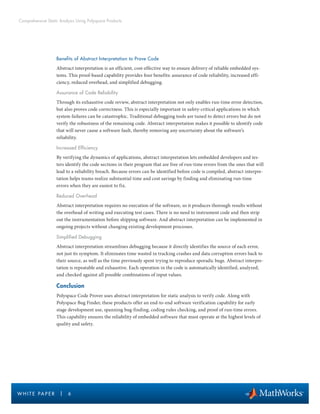 Embedded software static analysis_Polyspace-WhitePaper_final | PDF