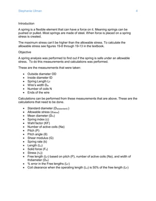 Spring Analysis | PDF