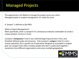 MMS Managed Projects - Presentation | PPT
