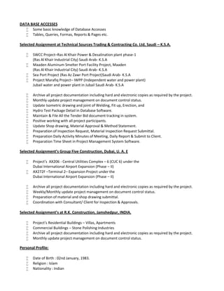 Muhammad Shamim up date CV 30-11-2015 | PDF