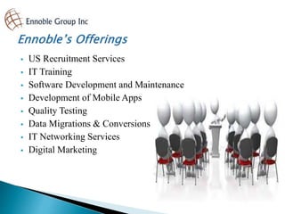 Ennoble's Offerings PPT | PPT
