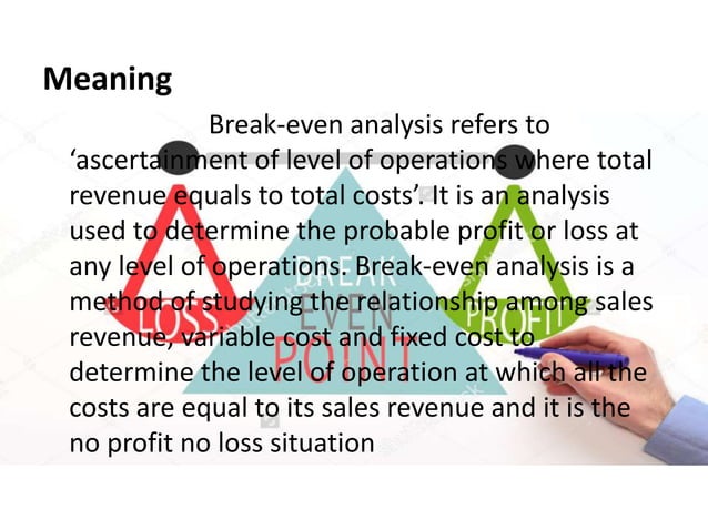 Break Even Analysis (BEA) | PPT