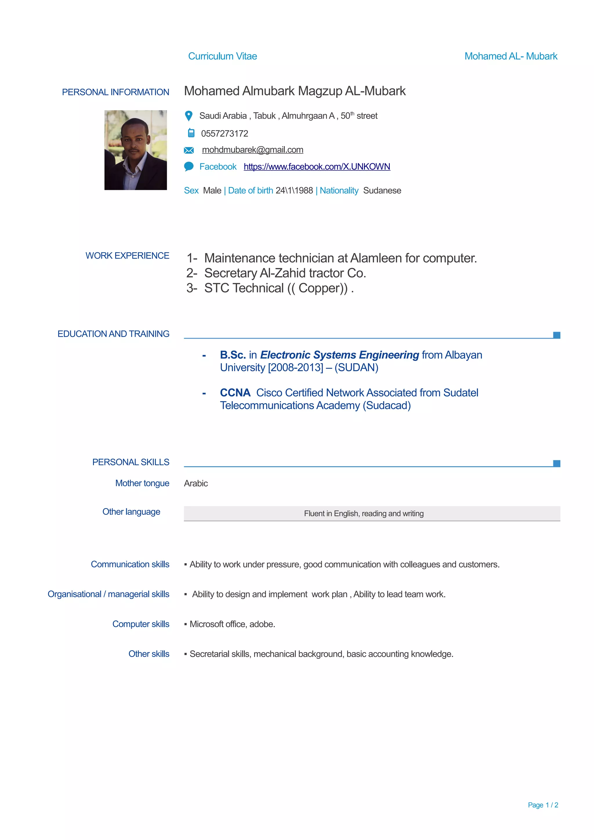 ma CV | DOC | Education