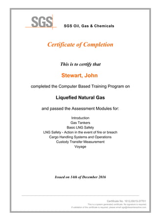 LNG_Certification | PDF