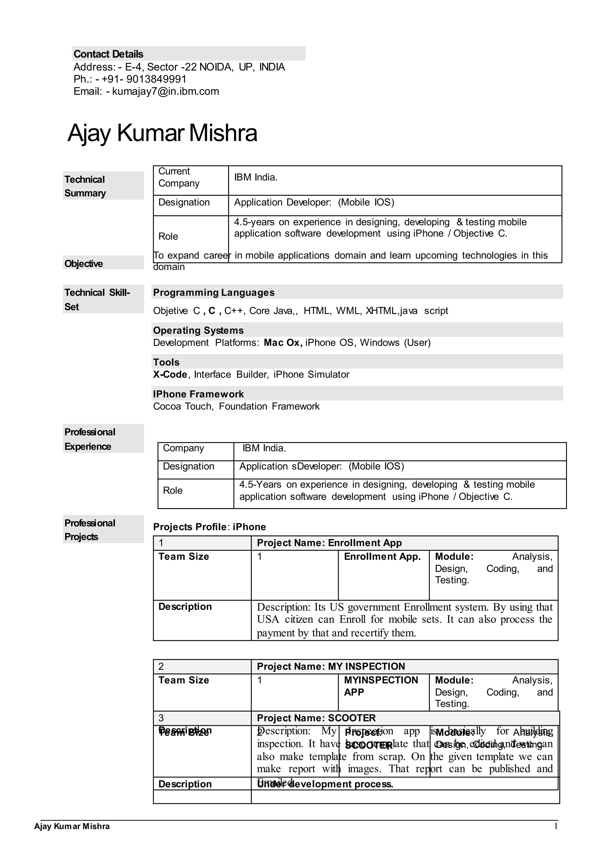 Ajay_Resume | DOCX | Programming Languages | Computing