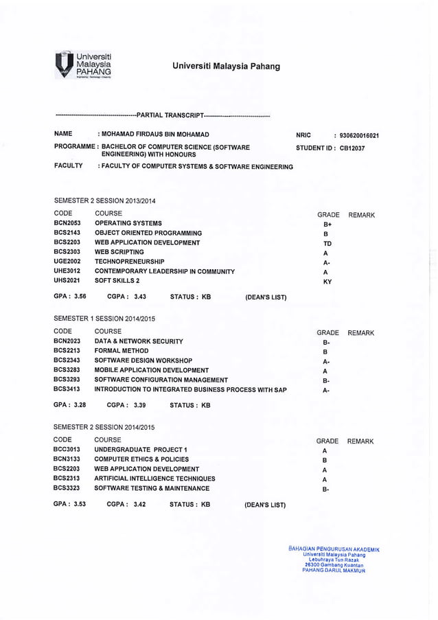 Partial transcript | PDF | Free Download