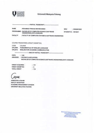 Partial transcript | PDF