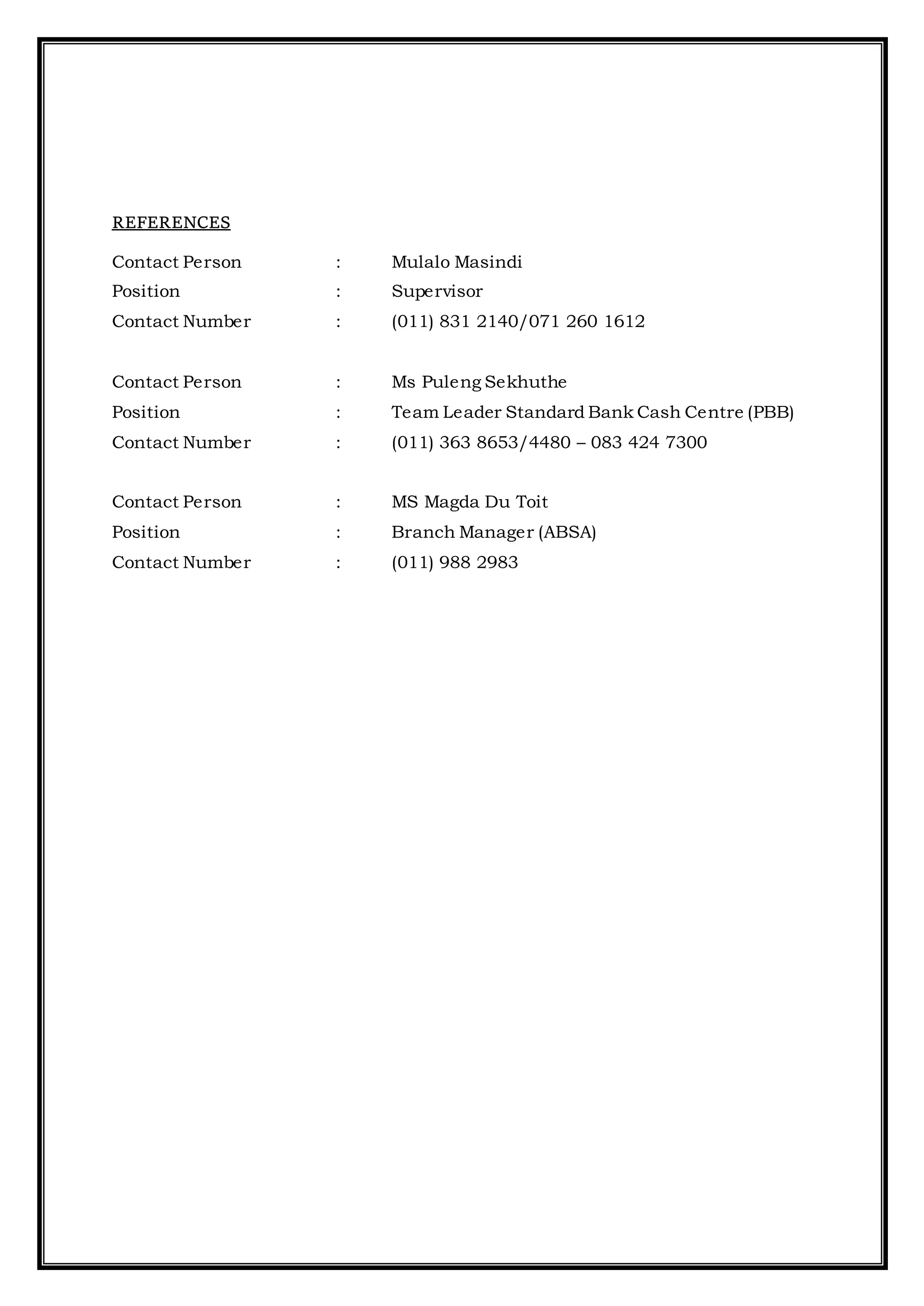 Nhleko | DOCX | Business Administration | Business