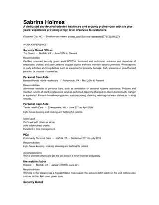 Sabrina-Holmes resume | PDF