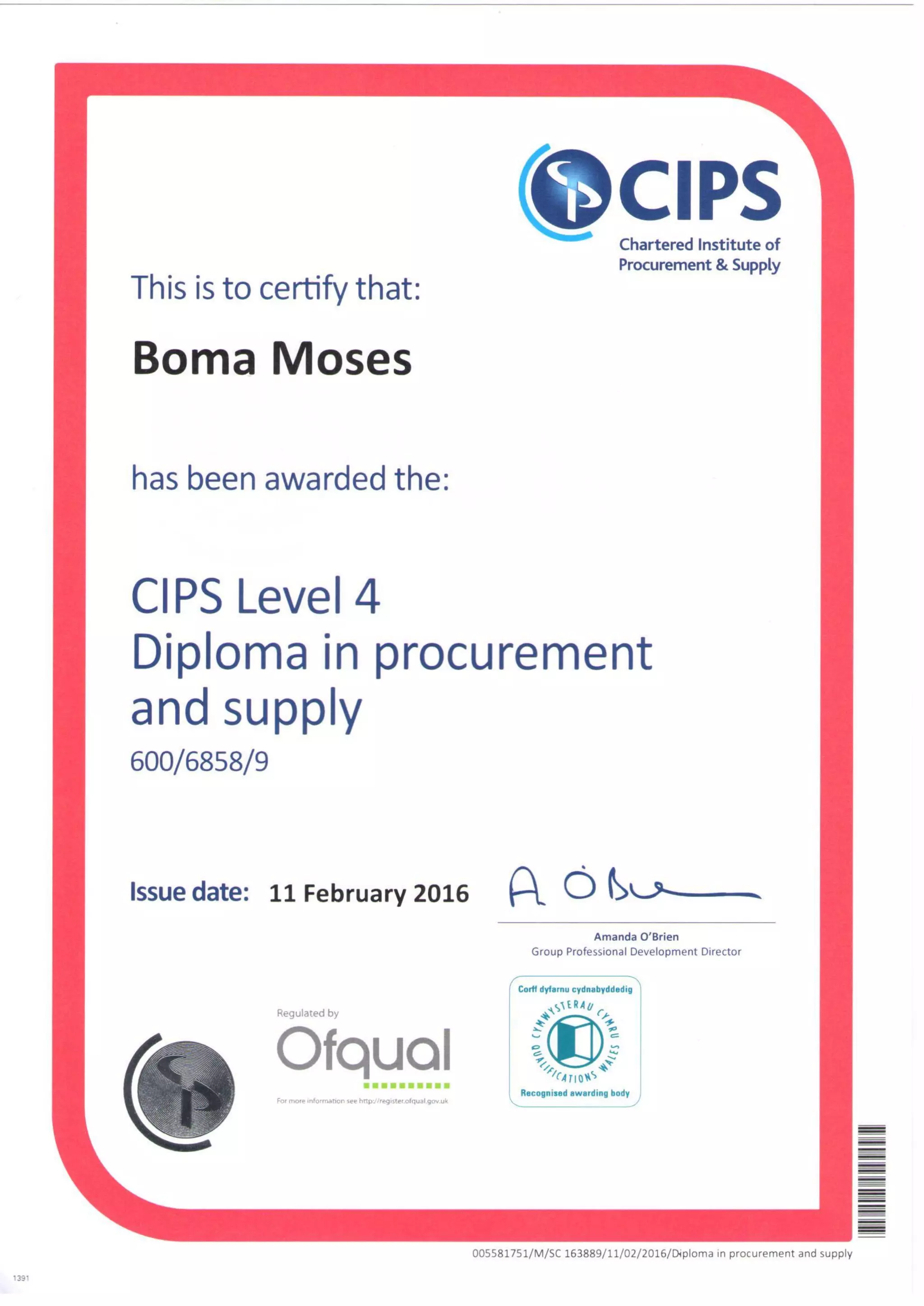 CIPS (Level4) Diploma in procurement and supply management | PDF