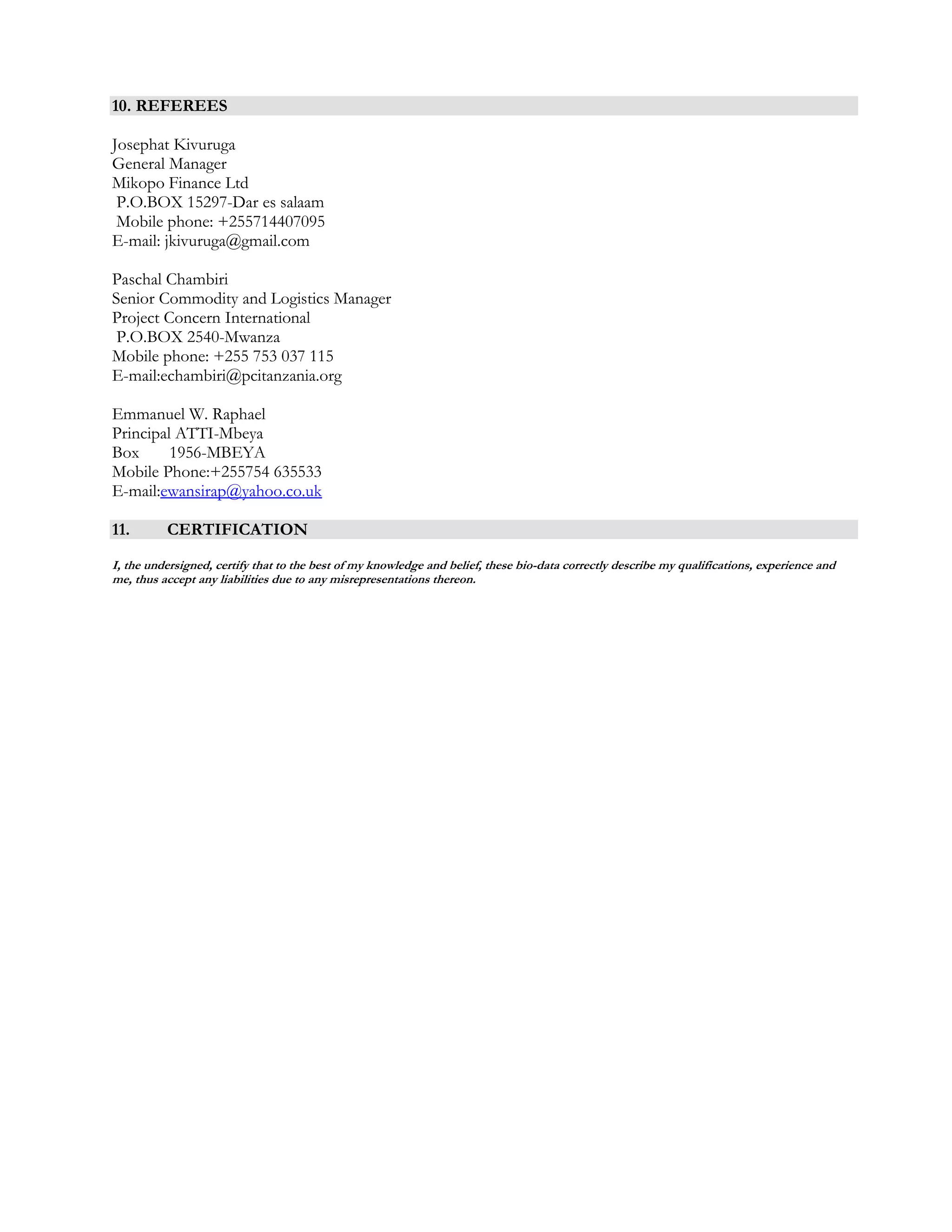 EDWARD RAPHAEL CV+ | PDF