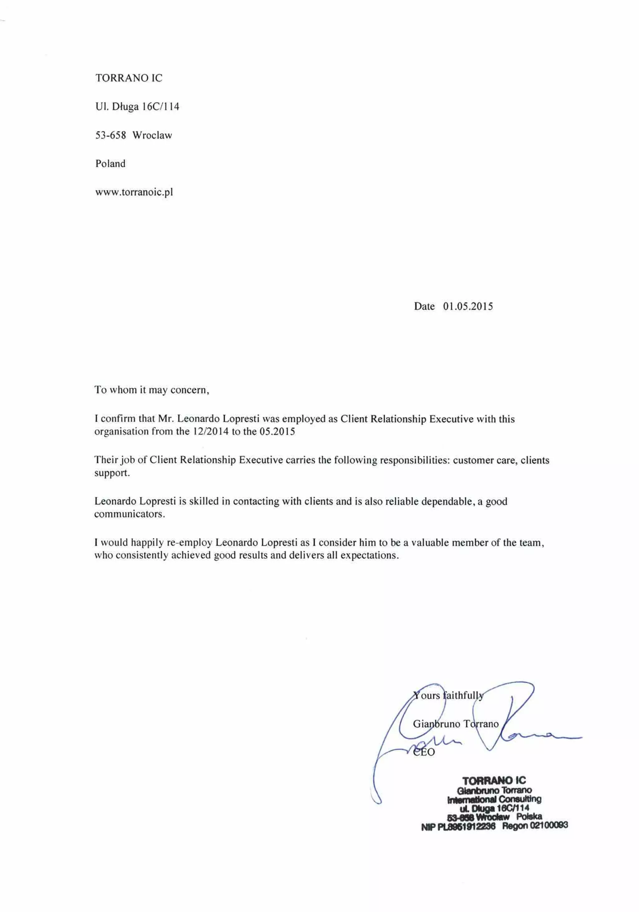 Torrano INC ref | PDF