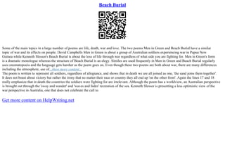 Beach Burial | PDF