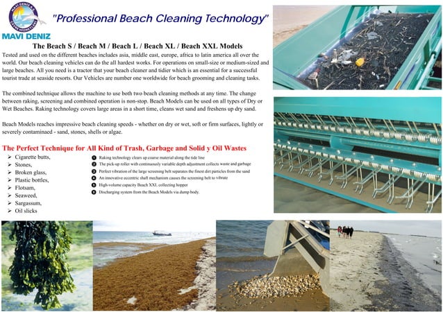 Beach cleaning machine tractor towed catalogue | PPT
