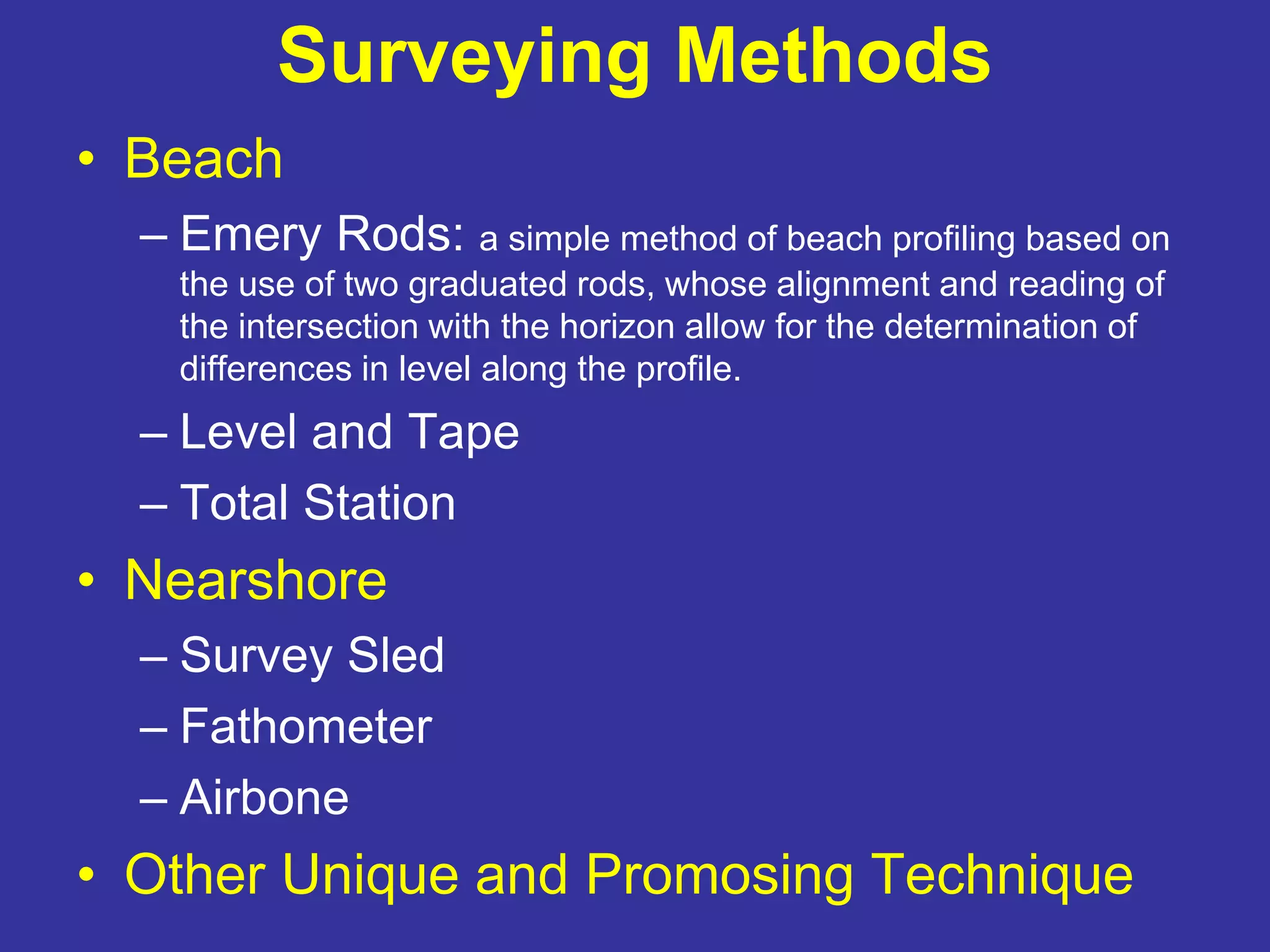 BEACH PROFILE – MEASUREMENT TECHNIQUES.ppt