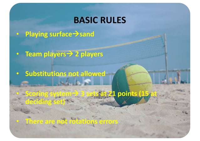 Bases of beach volley for knowing this sport | PPT