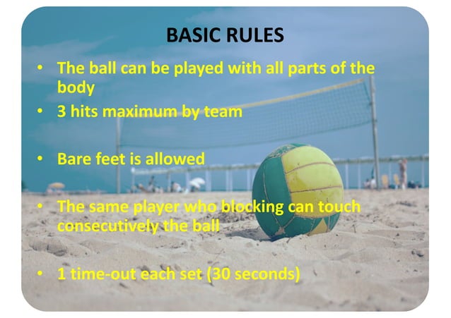 Bases of beach volley for knowing this sport | PPT