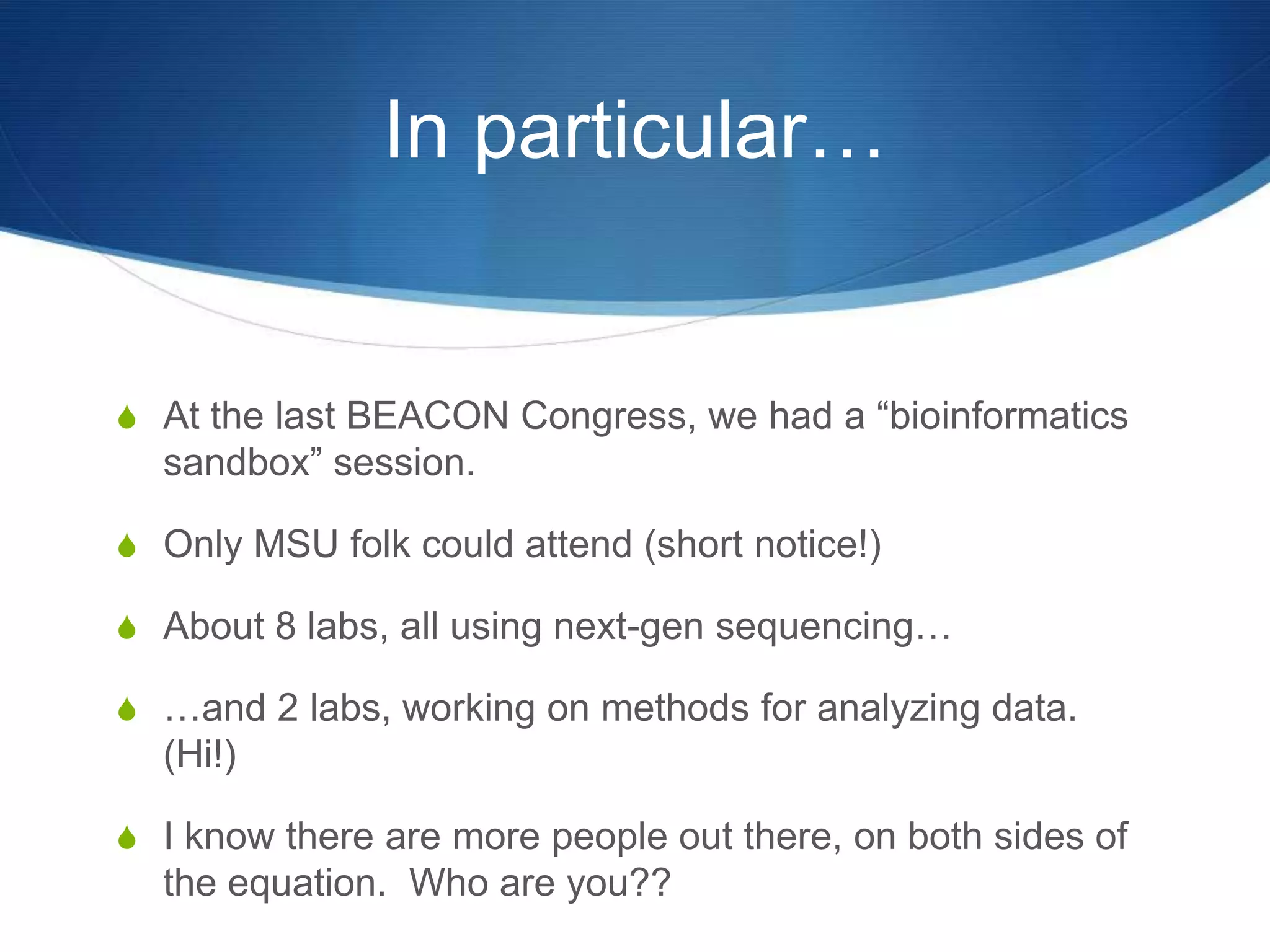 BEACON 101: Sequencing tech | PPTX