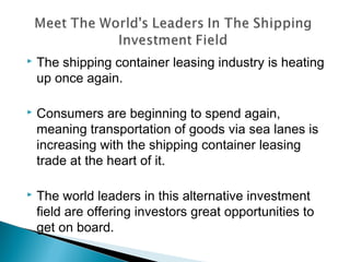 Beacon Shipping Containers | PPT