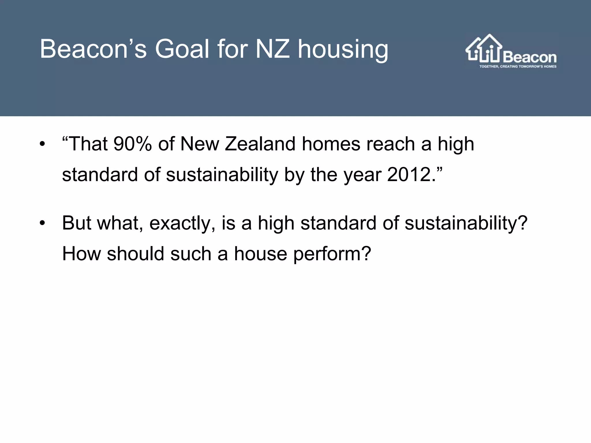 Beacon Pathway High Standard of Sustainabillity (HSS) | PPT