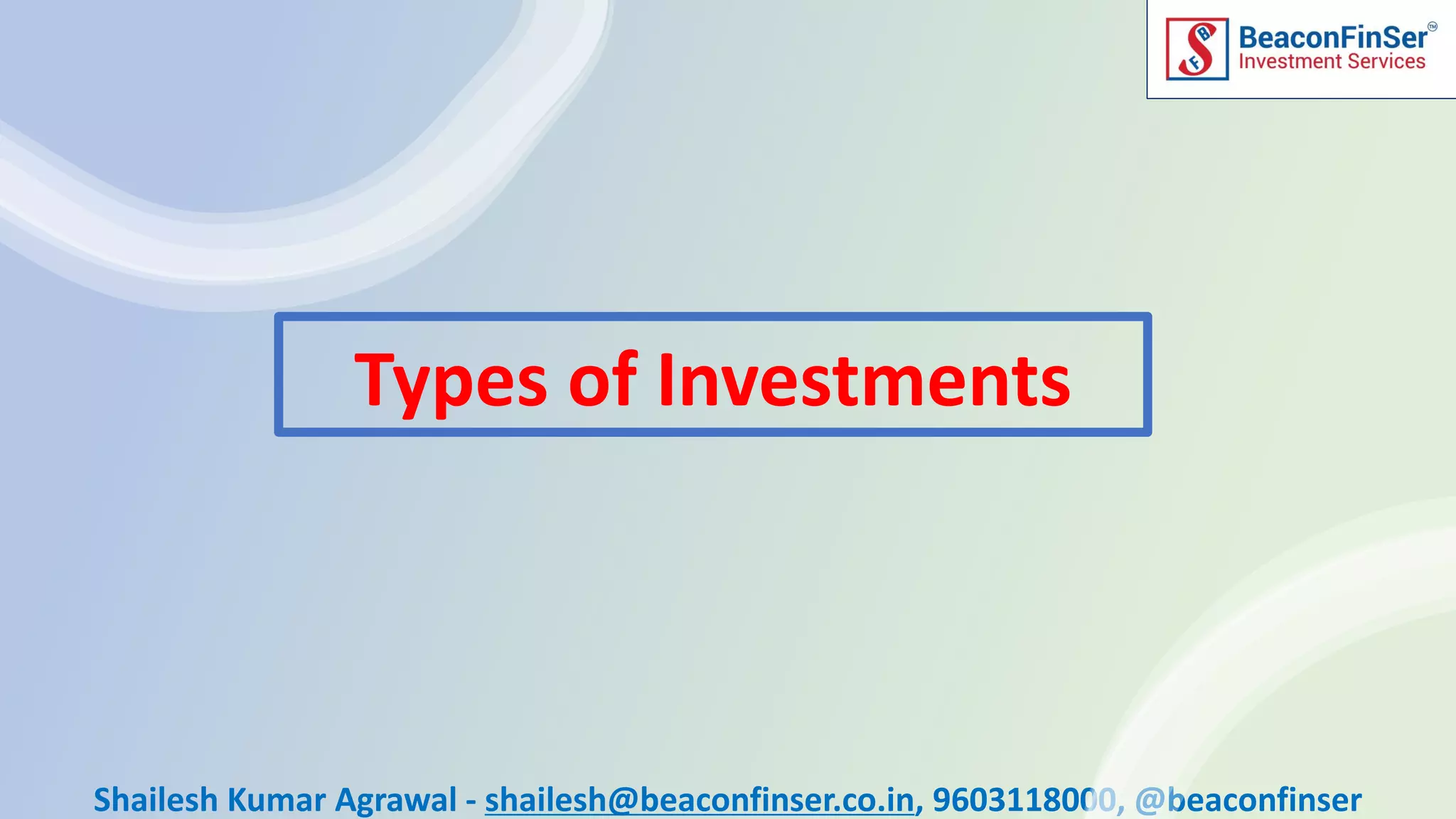 Types of Investments | PDF