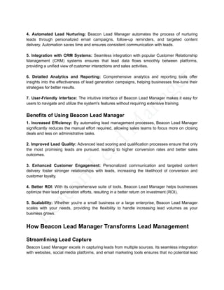 Beacon Lead Manager_ Revolutionizing Lead Management Systems.pdf | Free Download