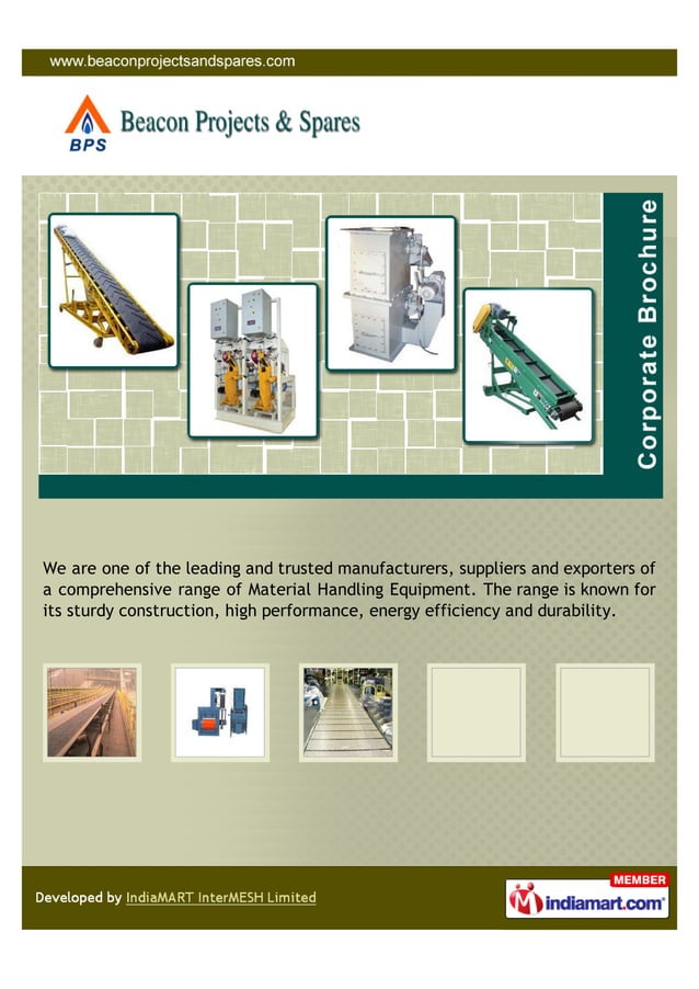 Beacon Projects & Spares, New Delhi, Material Handling Equipment | PDF