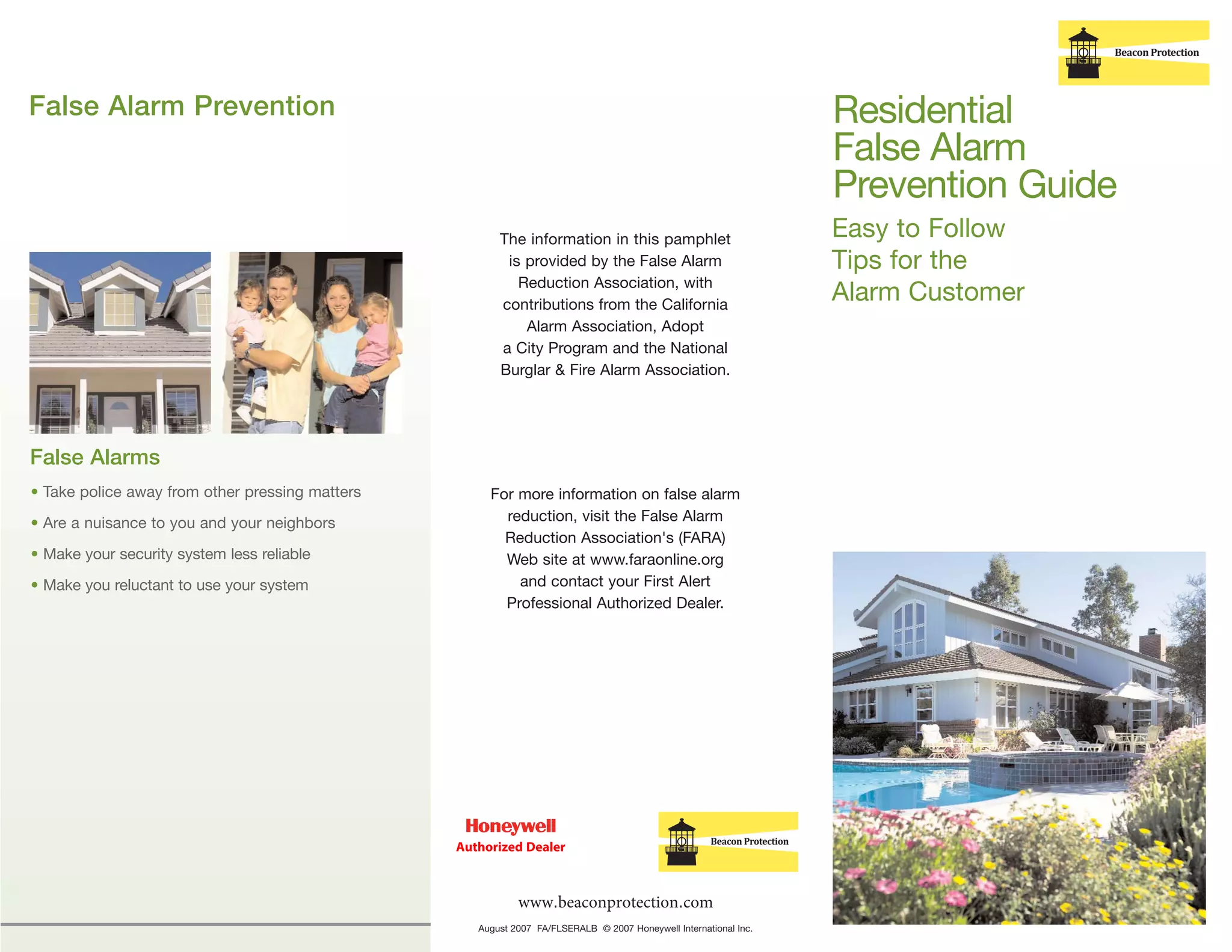 Residential False Alarm Prevention Guide | PDF