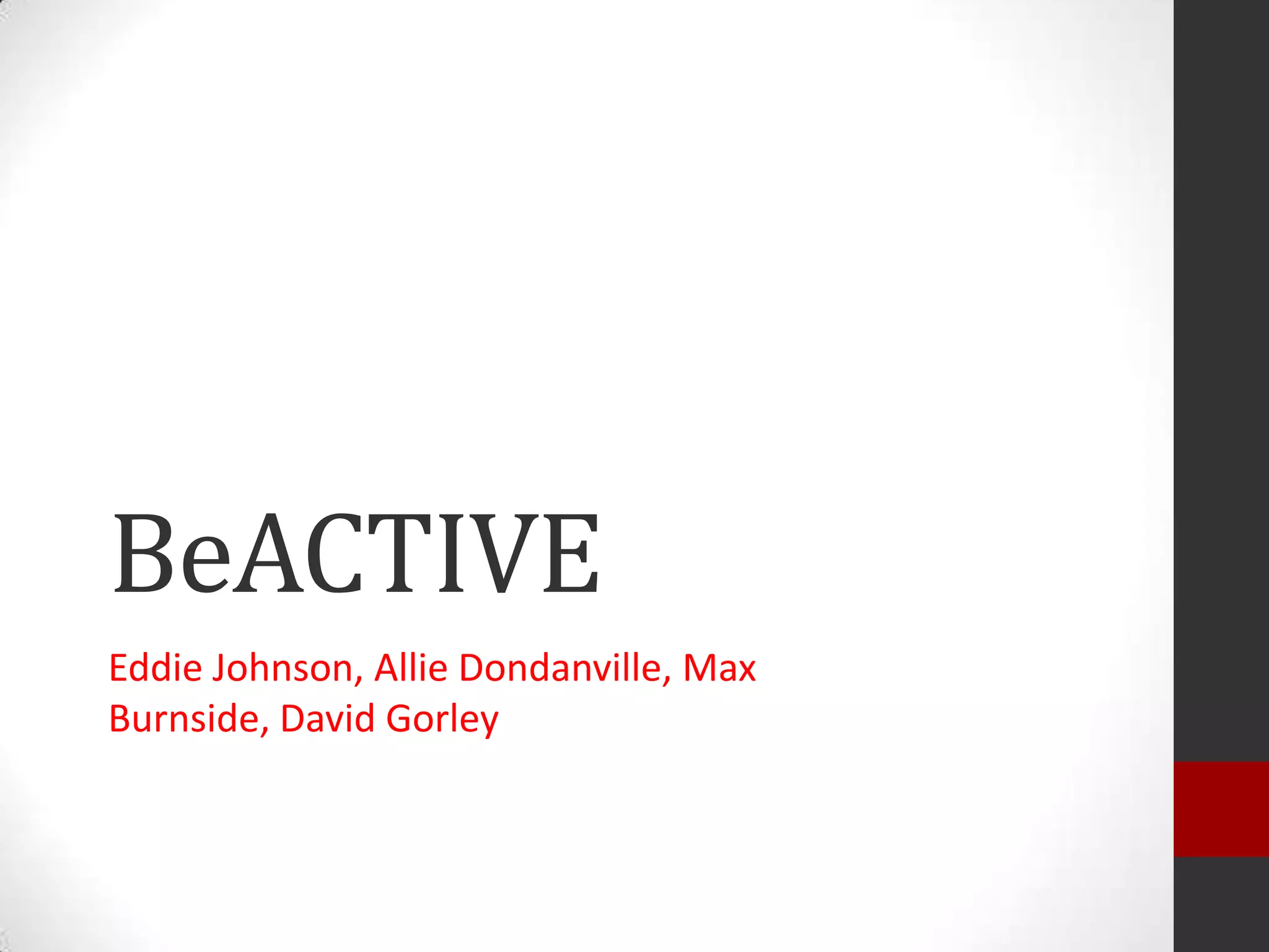 Be active | PPT