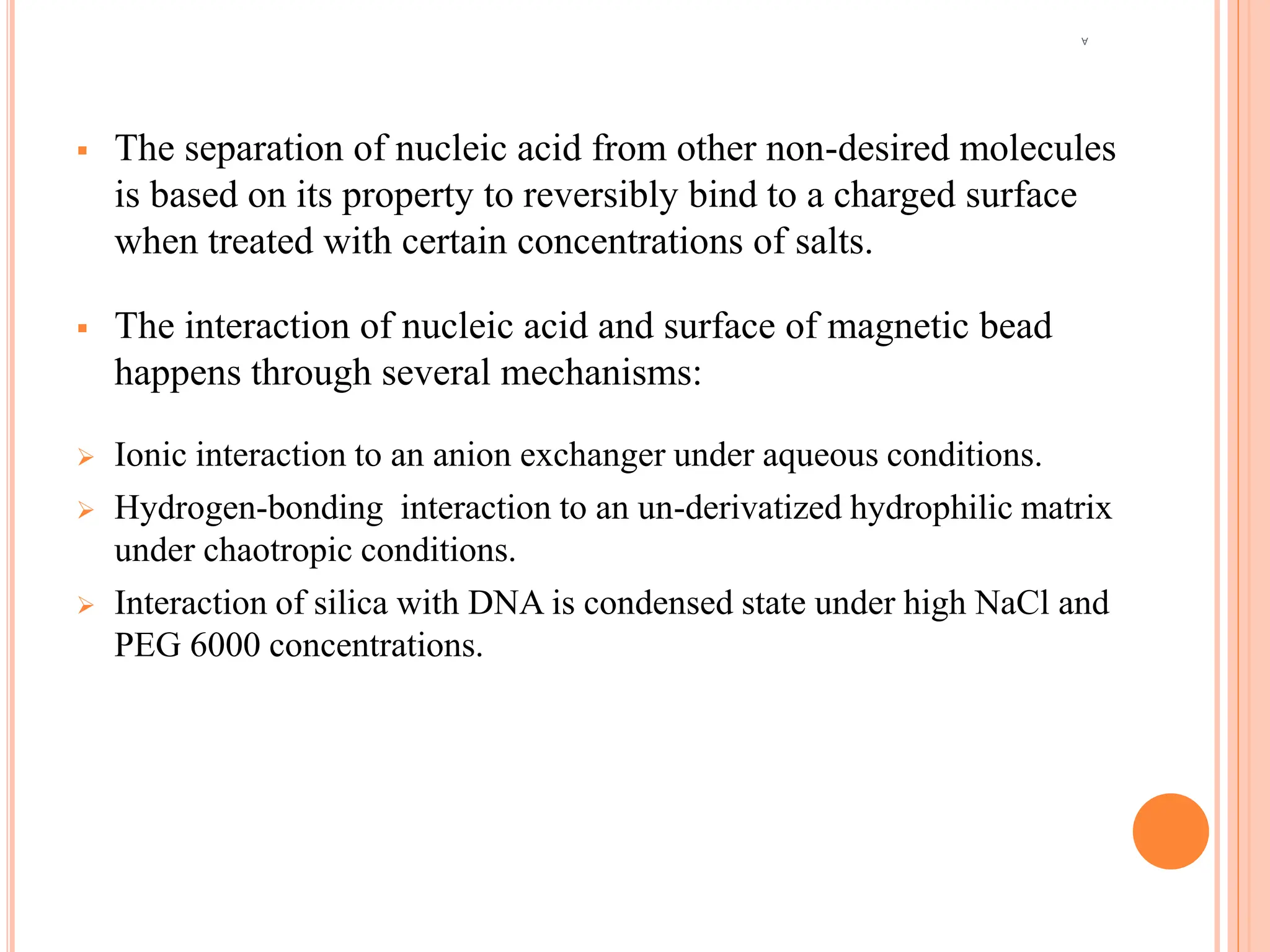 Bead-based Separation Technique for the automatic extraction of Nucleic ...