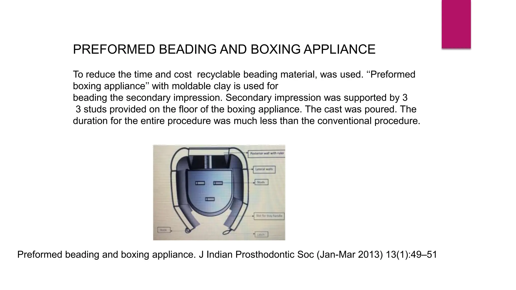 BEADING AND BOXING.ppt bds 1st year dental material | PPSX