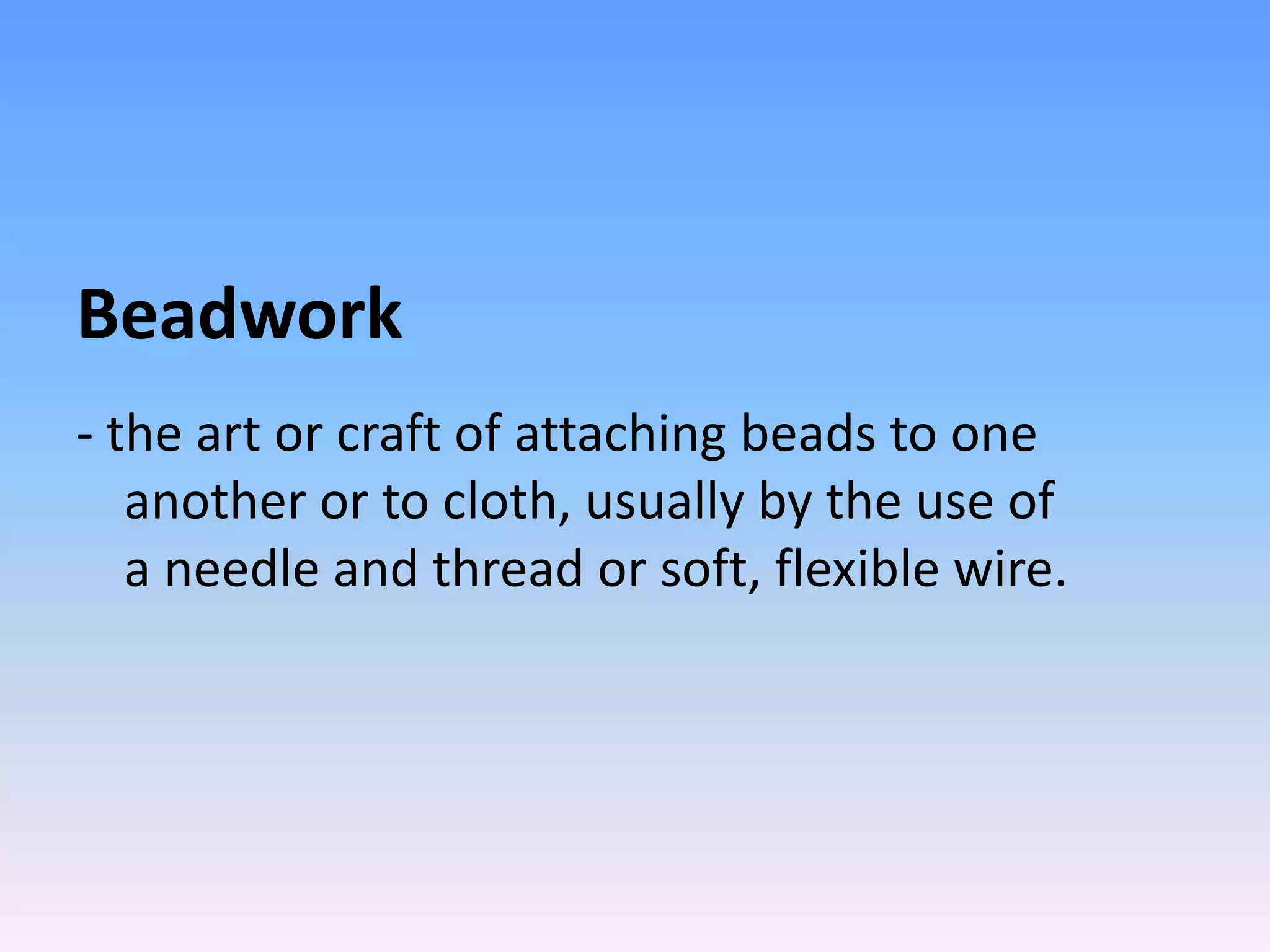 Beadwork | PPTX