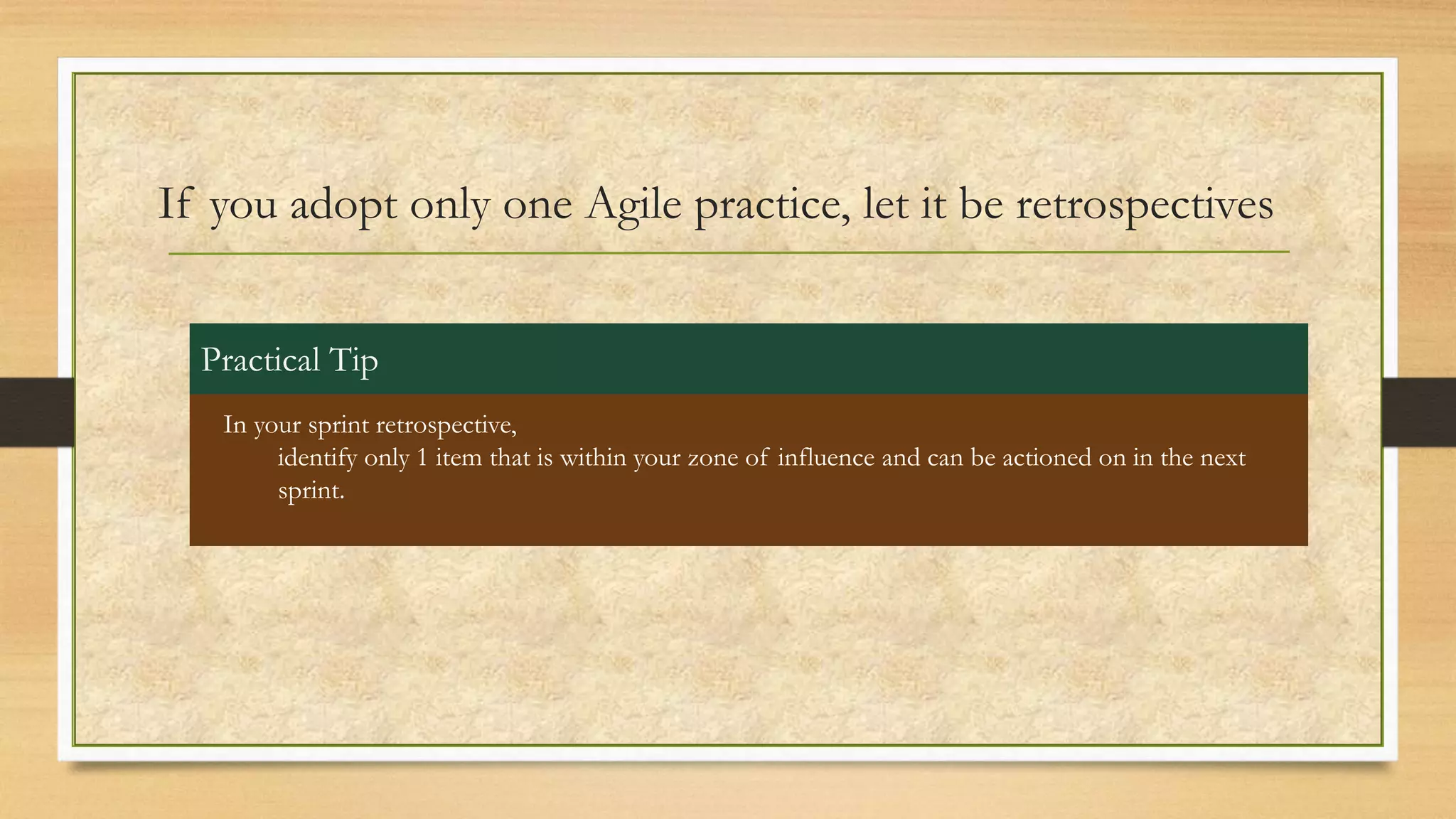 Be Agile Not Fragile | PPT