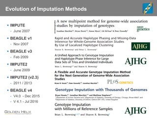 BEAGLE Imputation in SVS for Human & Animal SNP Data | PDF