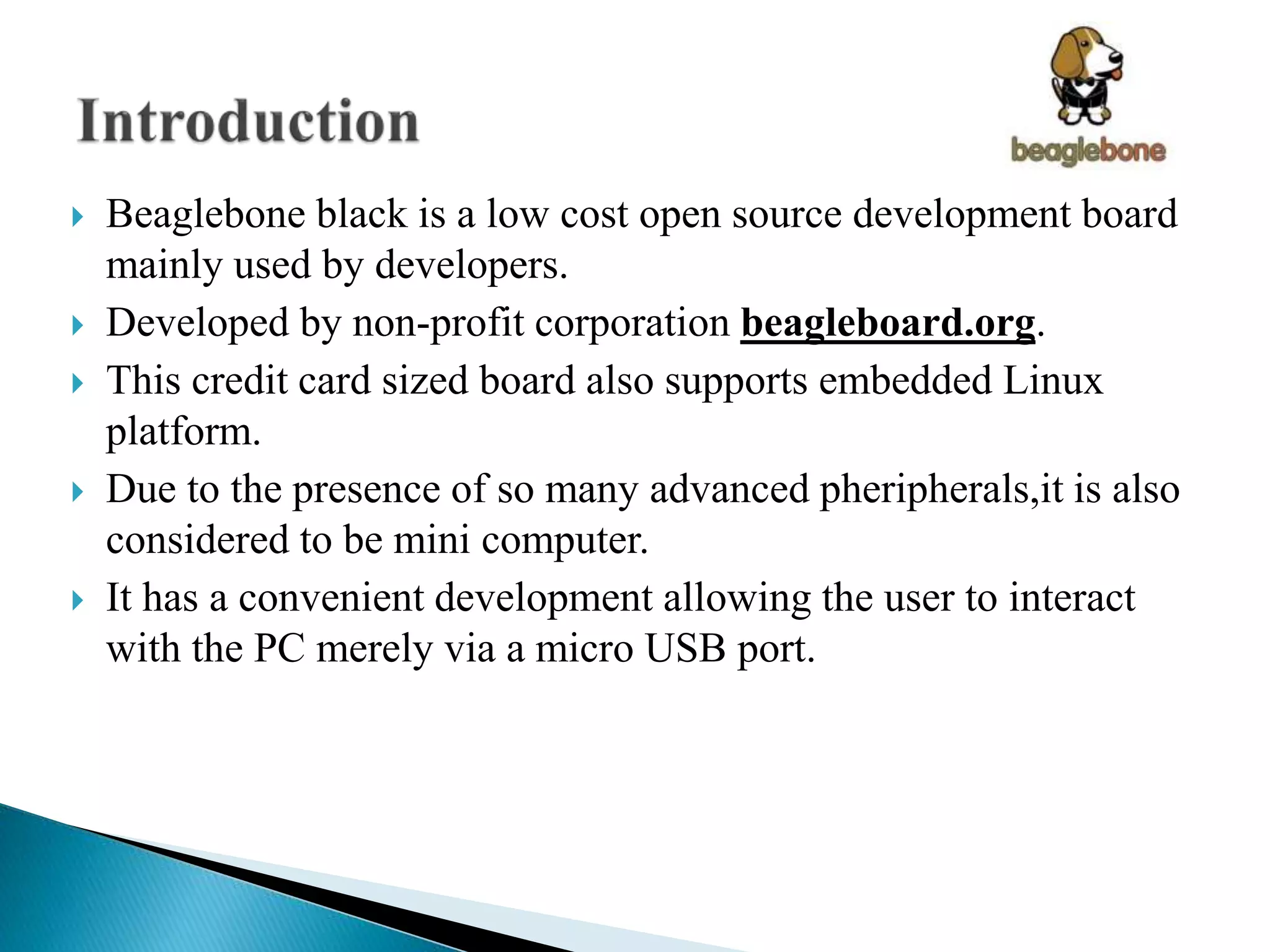 Beagle bone black by Boddukuri venkata saiteja | PPTX