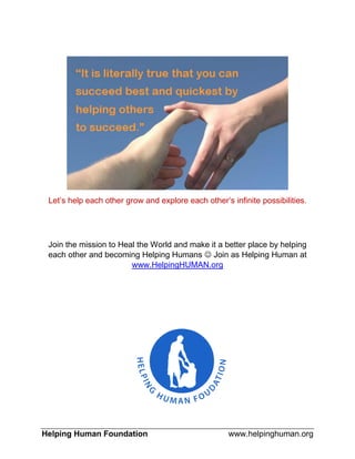 Be a helping human by helping human.org