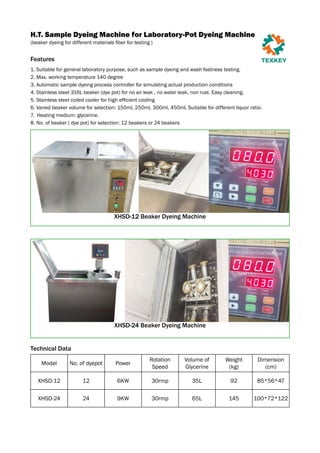 Beaker dyeing machine | PDF