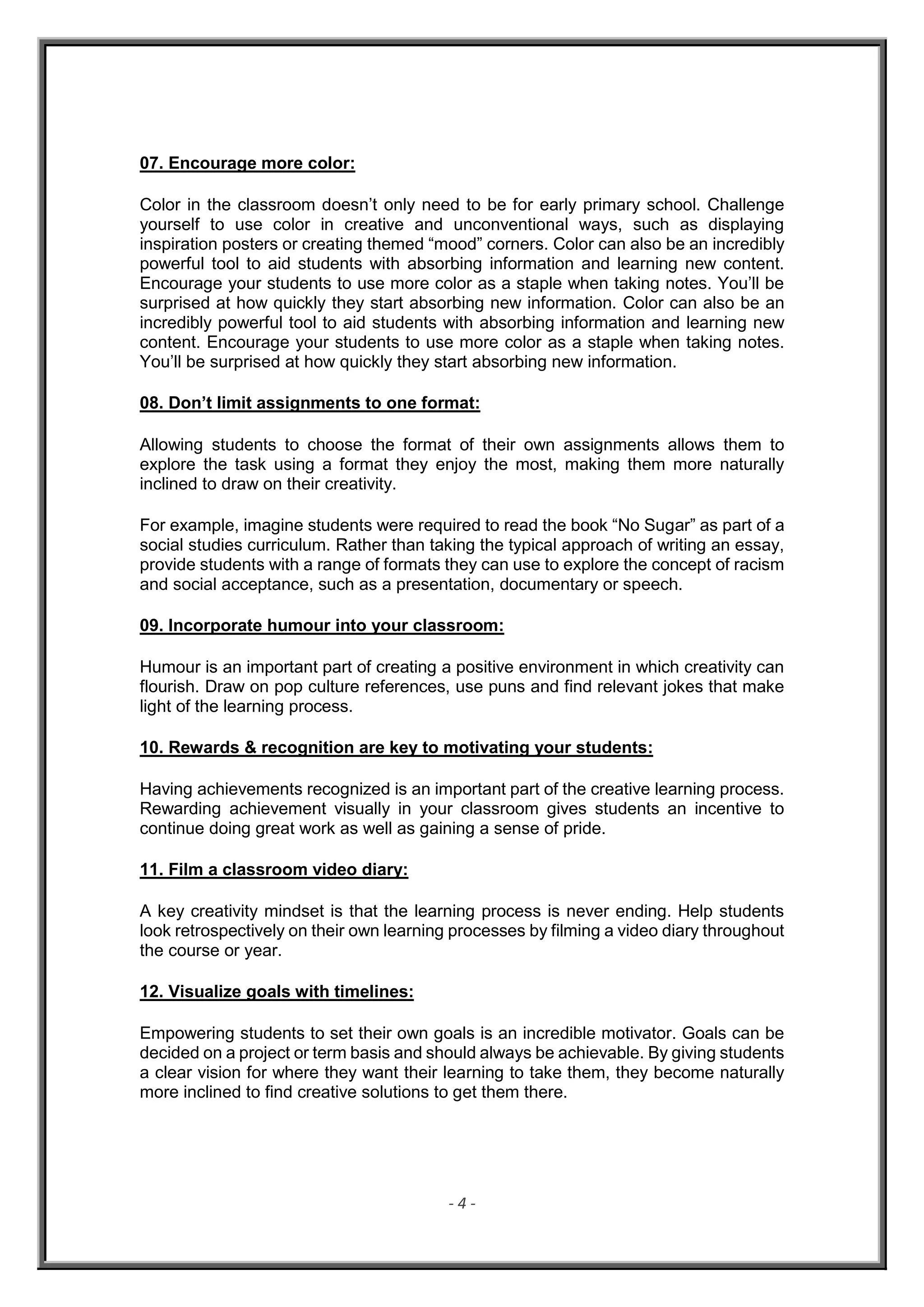 Be a leader in a classroom | PDF