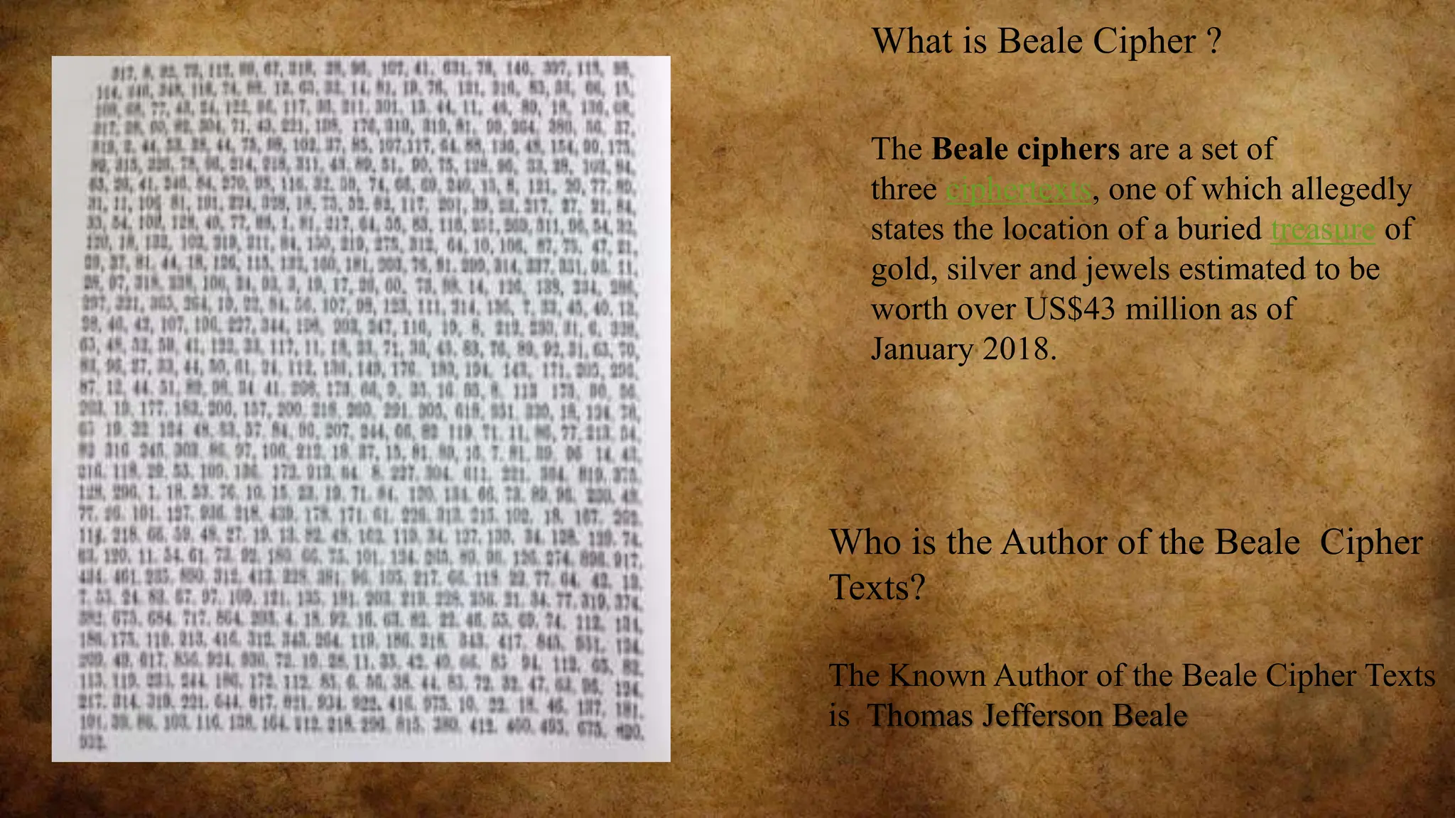 Legend of the mysterious Beale Cipher.pptx | Stamps and Coins | Collecting