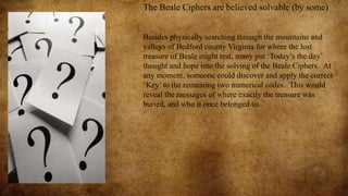 Legend of the mysterious Beale Cipher.pptx | Stamps and Coins | Collecting