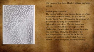 Legend of the mysterious Beale Cipher.pptx | Stamps and Coins | Collecting