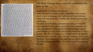 Legend of the mysterious Beale Cipher.pptx | Stamps and Coins | Collecting