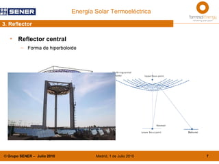 Beam down solar towers -- torres solares tipo beam-down | PPT