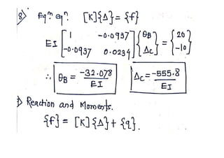 Stiffness matrix method of indeterminate Beam4 | PPT